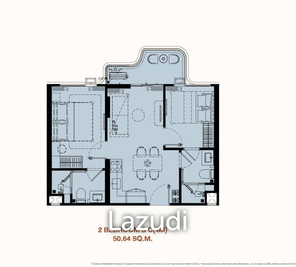The Balcony 2 Bed 50.6 Sqm for Sale LAZ207190